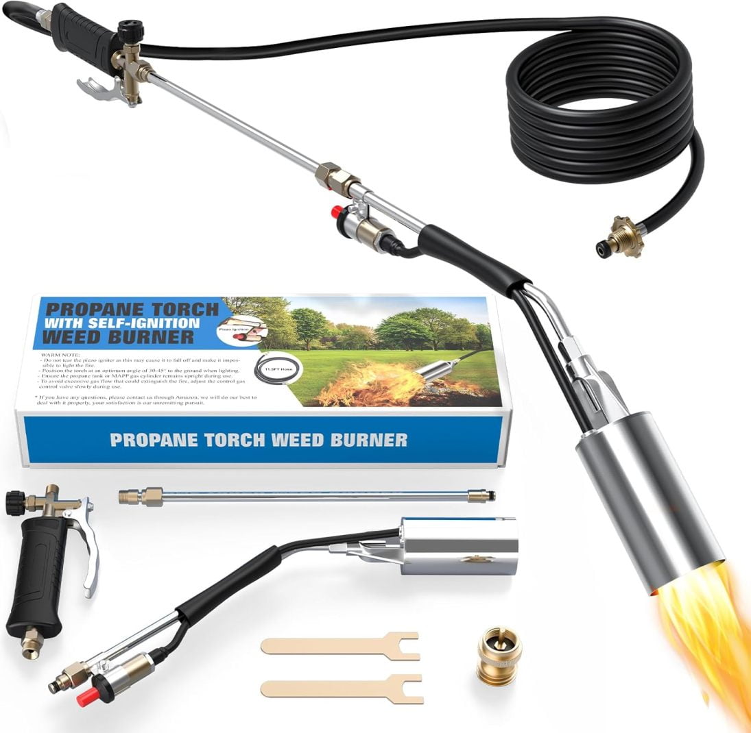 Propane Torch Weed Burner, Weed Torch with 11.5FT Hose, 1,800,000 BTU ...