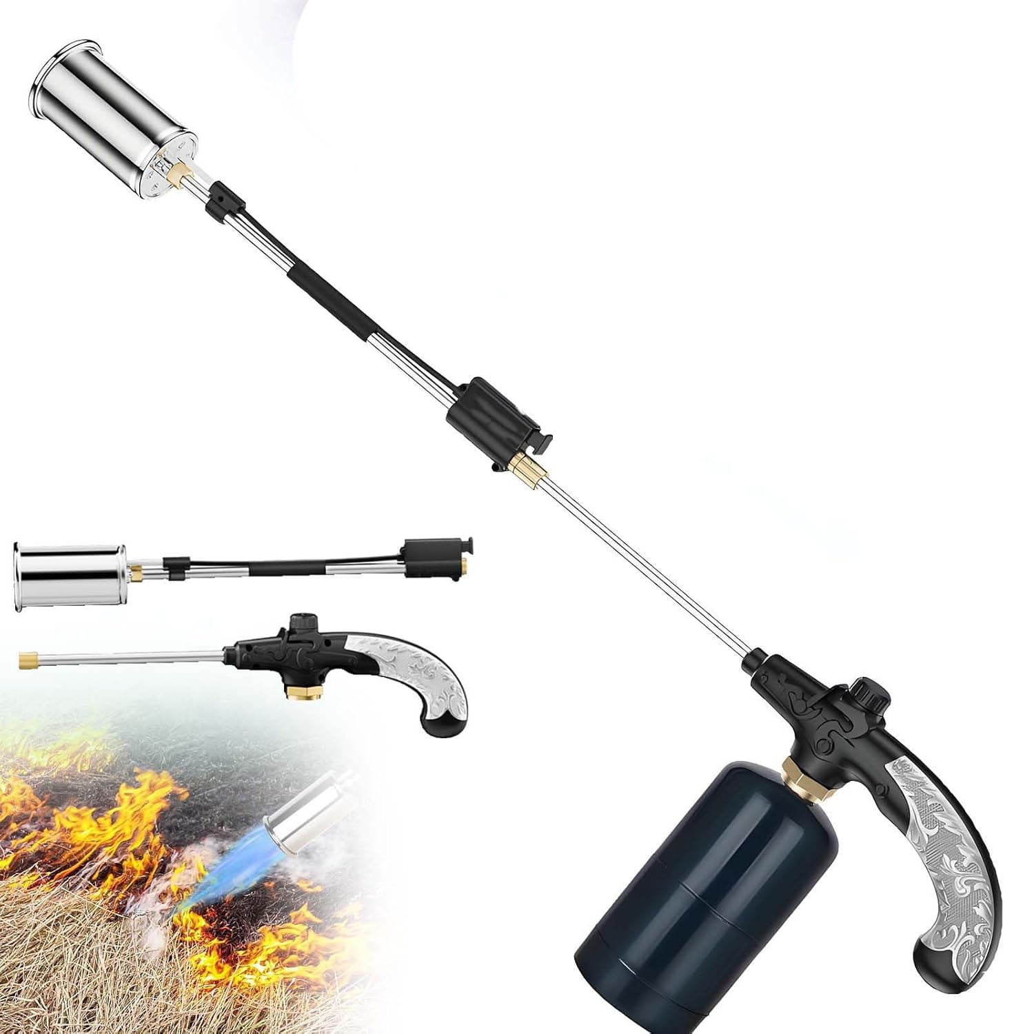 Propane Touch Weed Burner, High - output 1,200,000 BTU Flamethrower, 30 ...