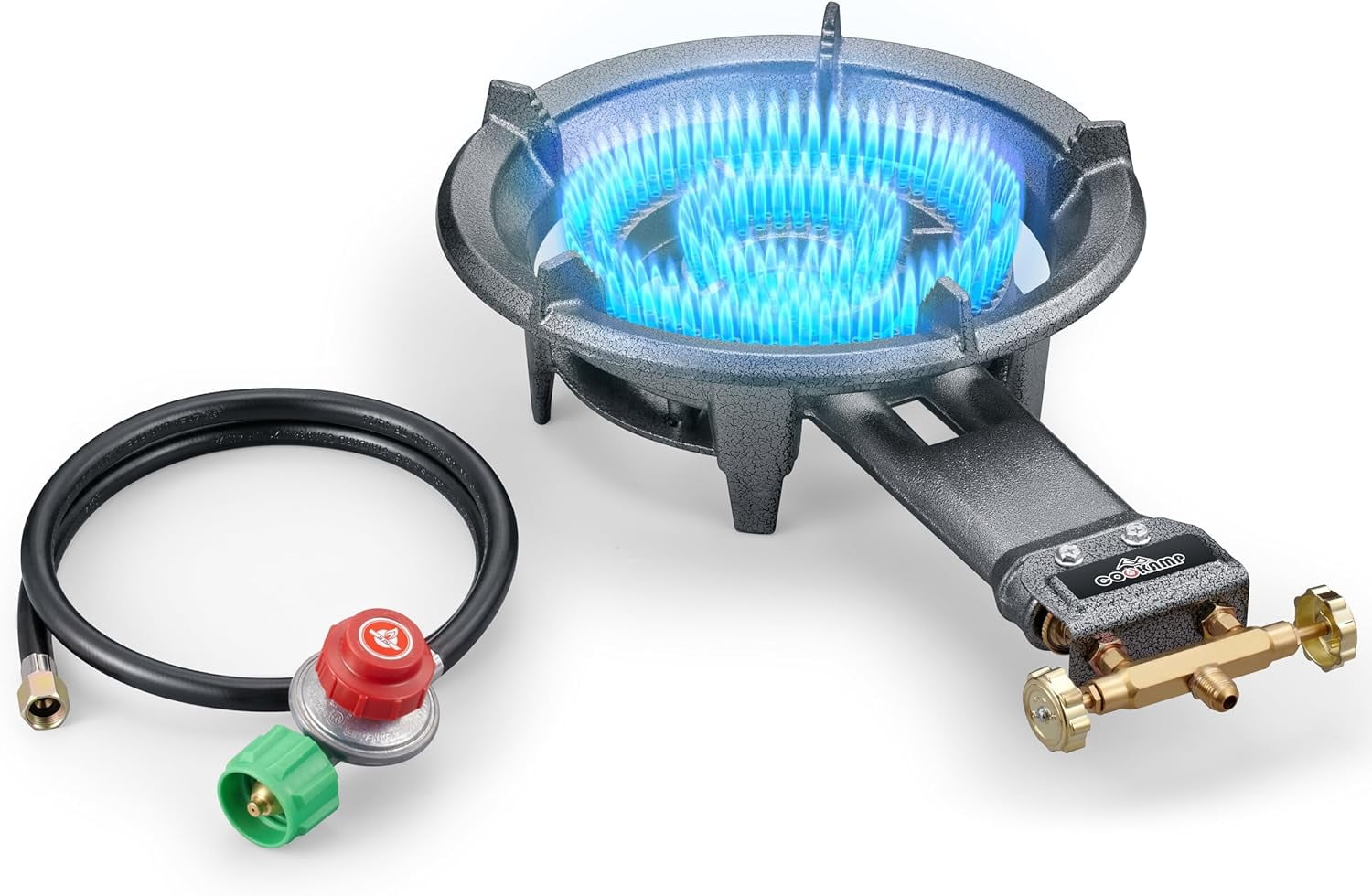 Propane Wok Burner, Cast Iron Single Burner Camping Stove With ...