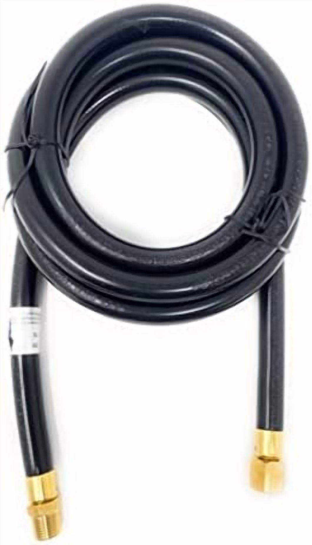 Propane gas Hose, 8feet Black Rubber Low-Pressure LP assembly kit- 3/8 ...