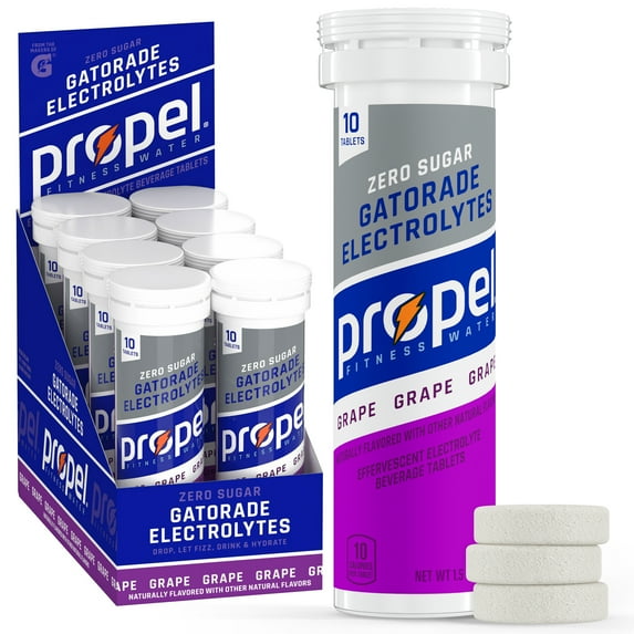 Propel Drink Mix Tablets, Grape, 1.5 oz, 80 Count - Walmart.com