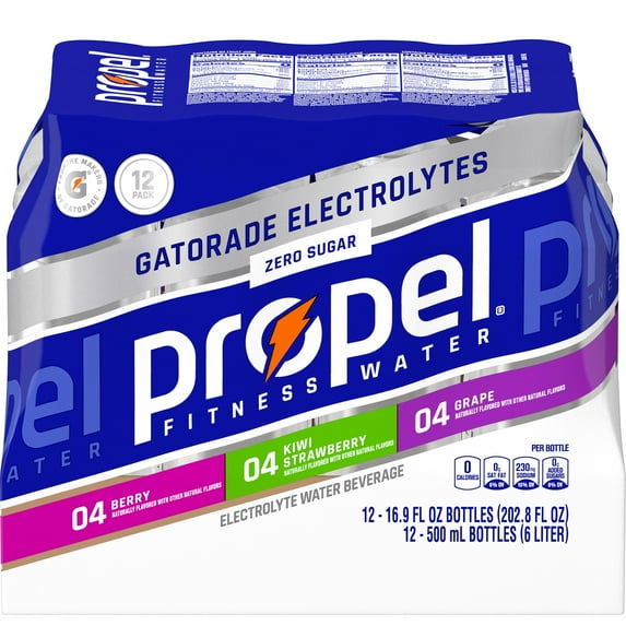 Propel Fitness Water, Zero Calorie, Variety Pack, Electrolytes ...