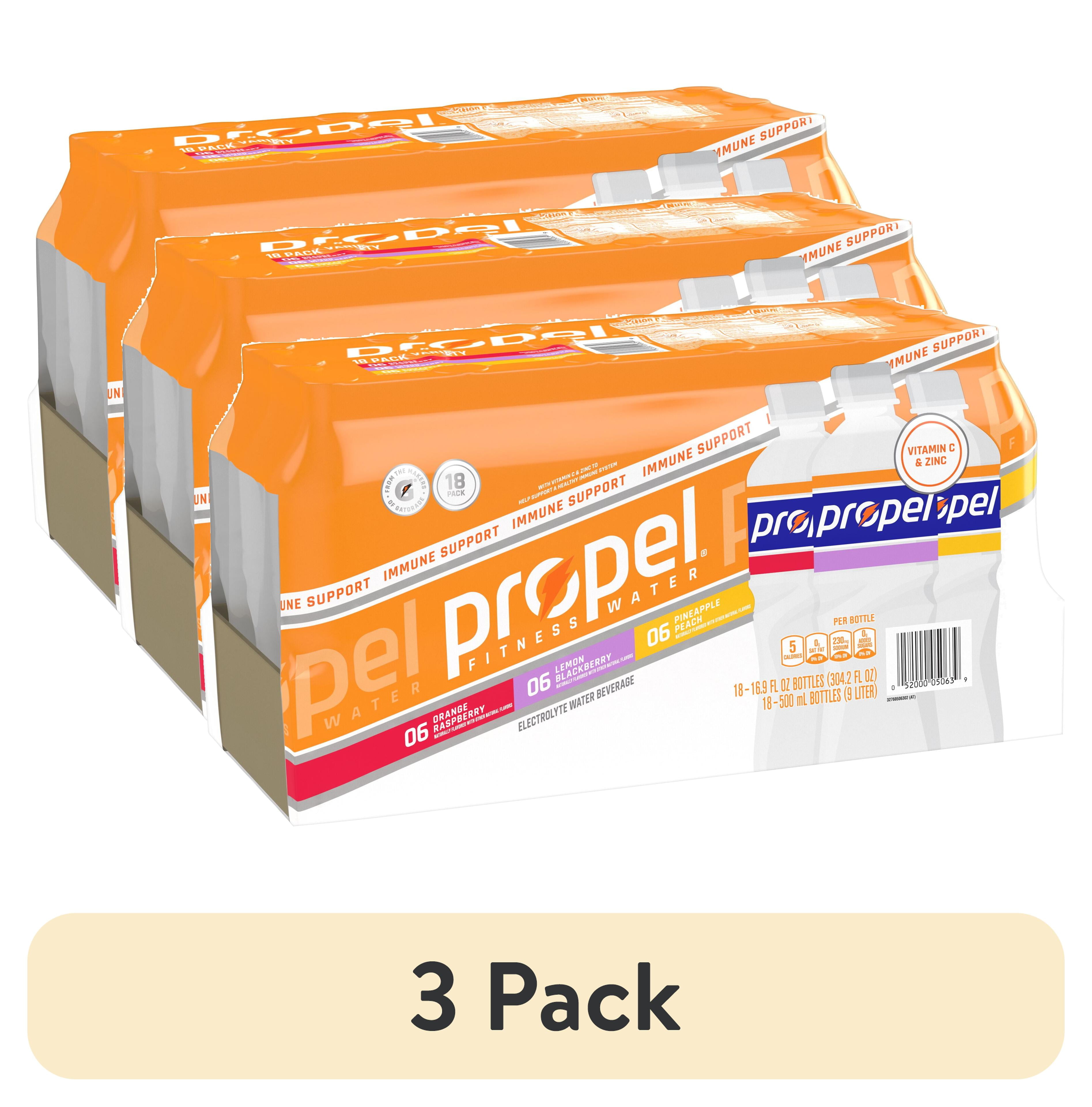 (3 pack) Propel Electrolyte Water Beverage Immune Support Variety 16.9 ...