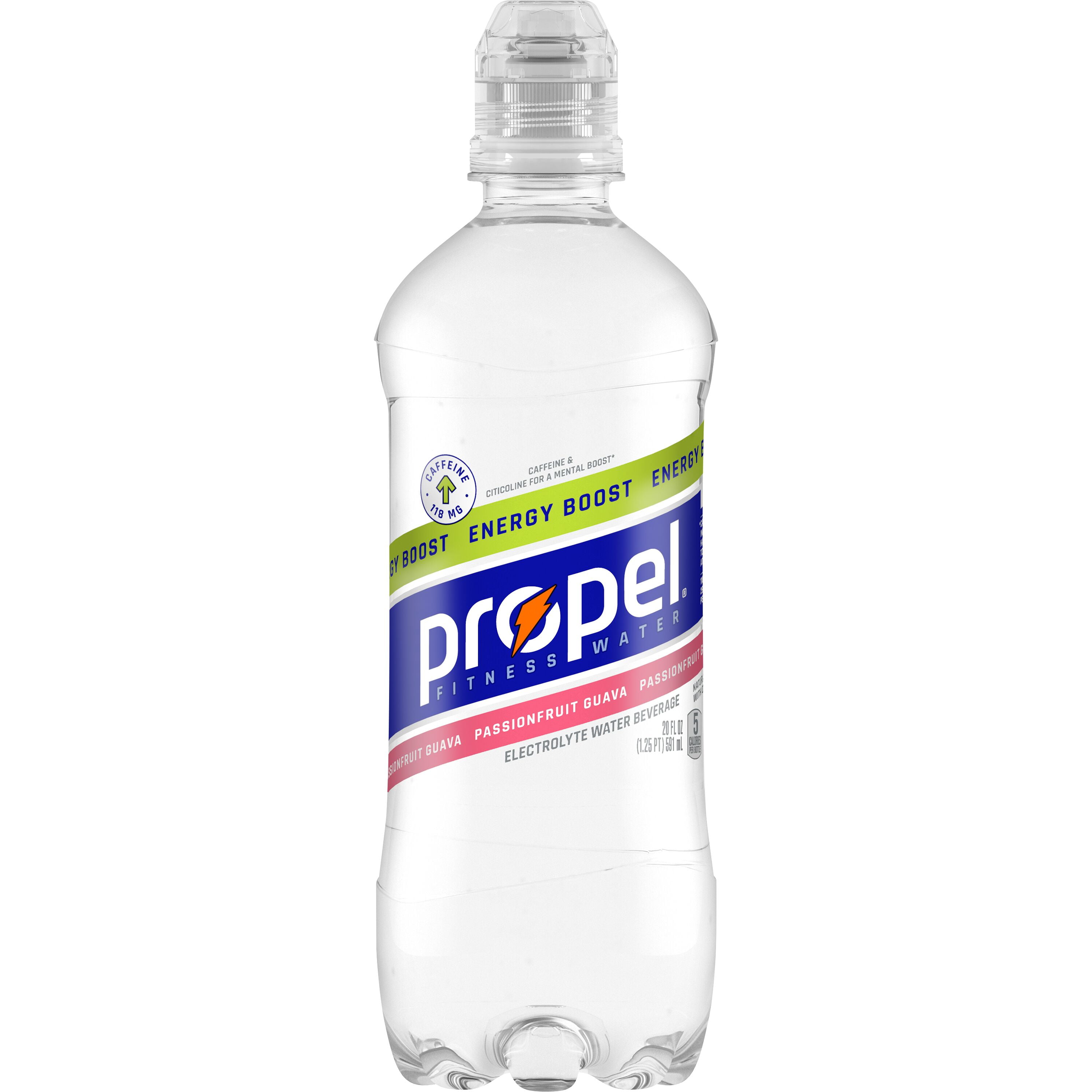 Propel Energy Boost Enhanced Water Passion Fruit Guava 20 fl oz Bottle - Walmart.com