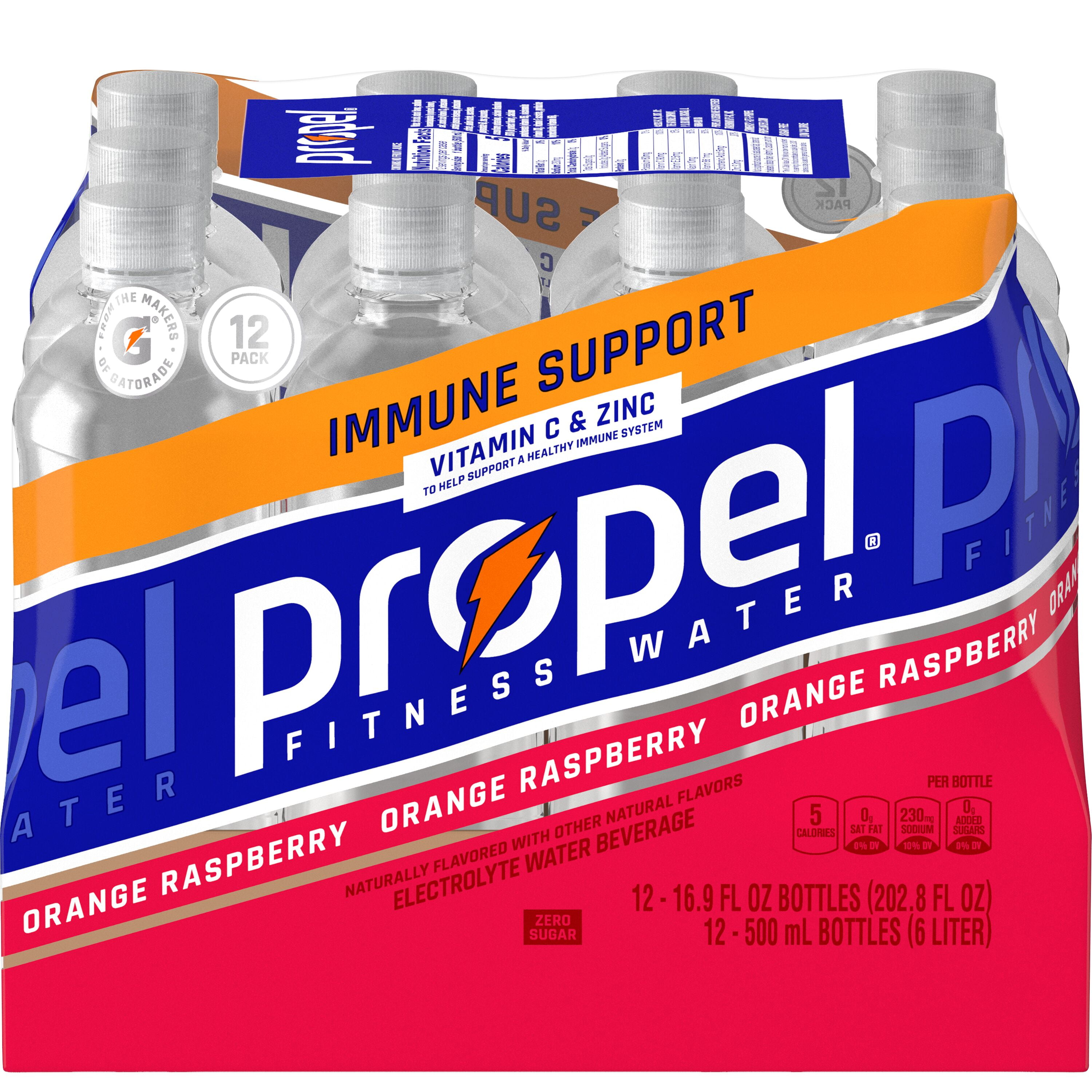 Propel Immune Support Propel Electrolyte Drinking Water, Orange ...