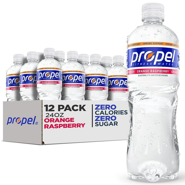 Propel Immunity Electrolyte Water, Vitamin C+Zinc, Orange Raspberry ...