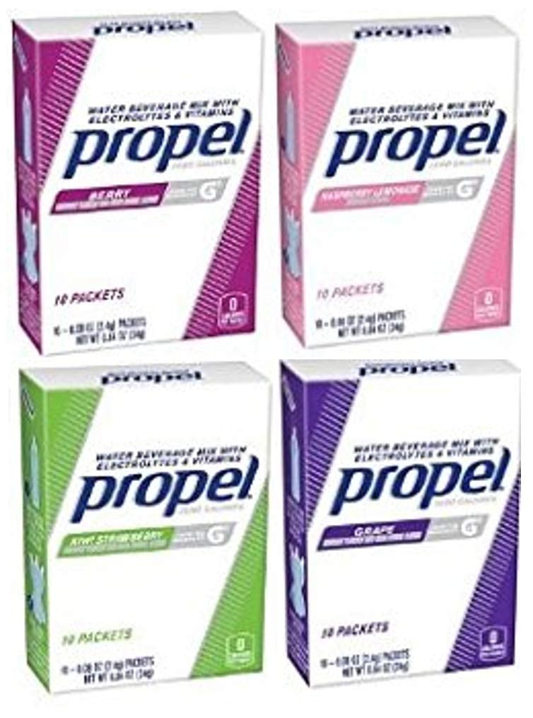 Propel Powder Drink Mix 40 Packet Variety Pack (Berry, Raspberry ...