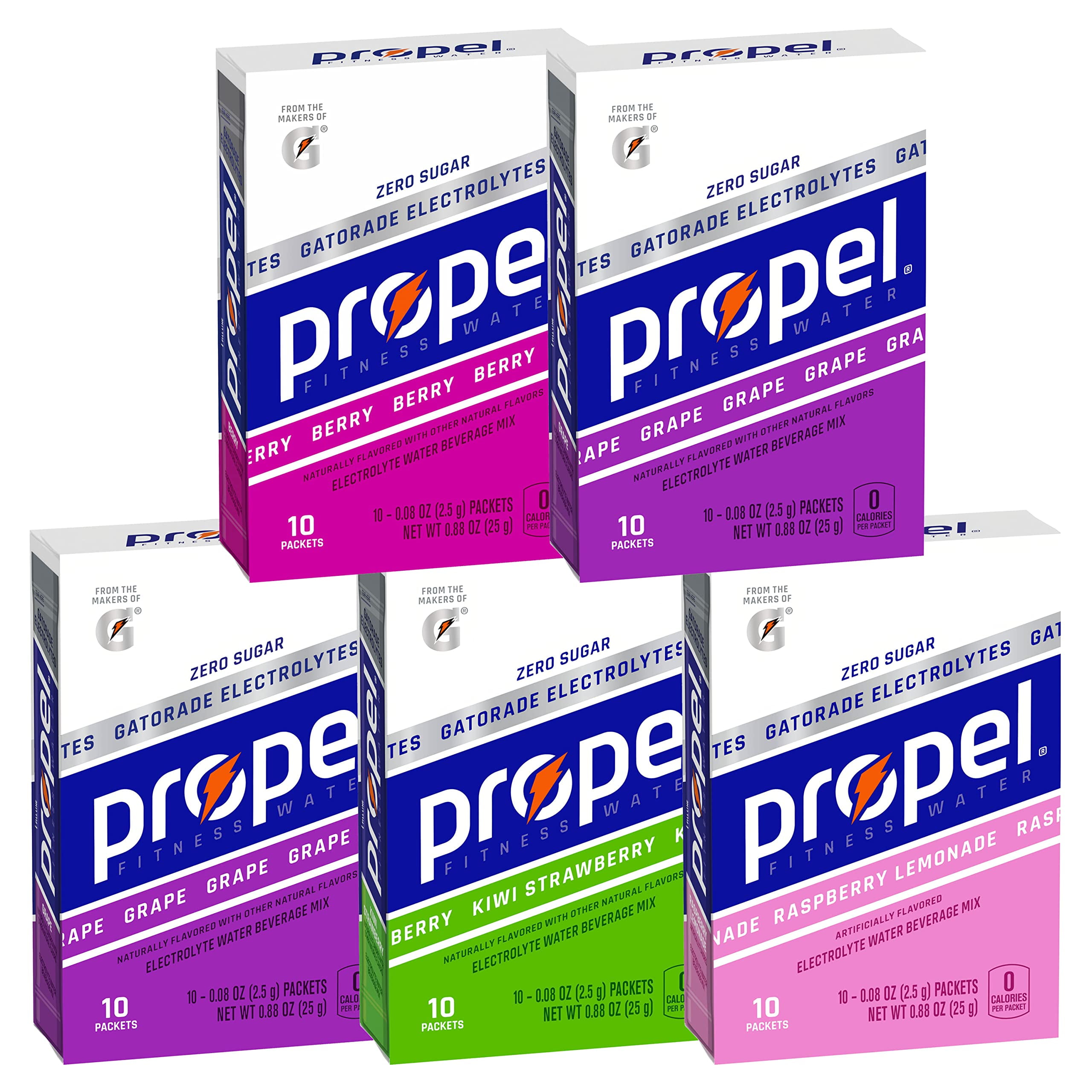 Propel Fitness Water, Mixed 4 Flavor Variety Pack, Electrolytes and ...