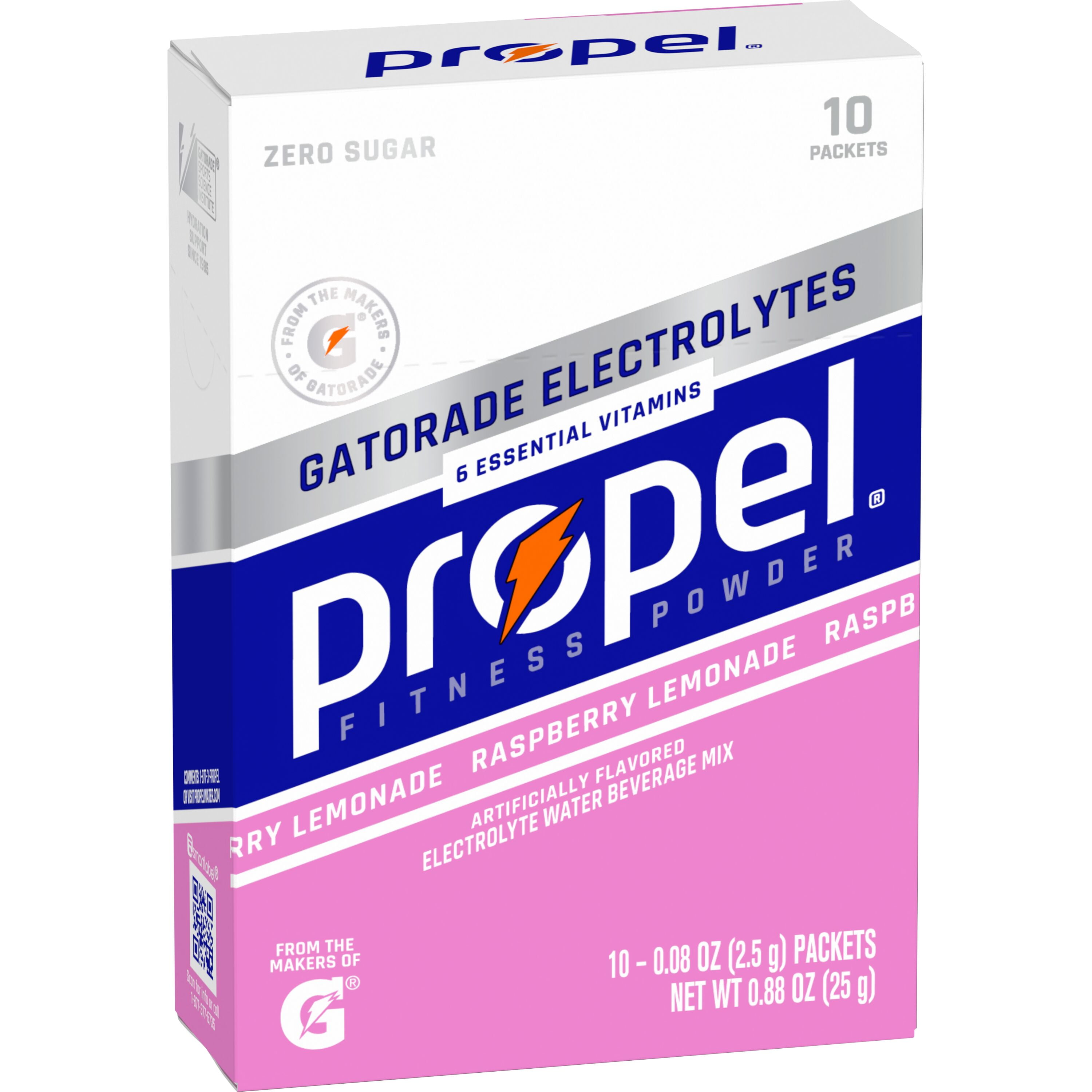 Propel Zero Sugar Electrolyte Drink Mix Powder, Raspberry Lemonade, 0. ...