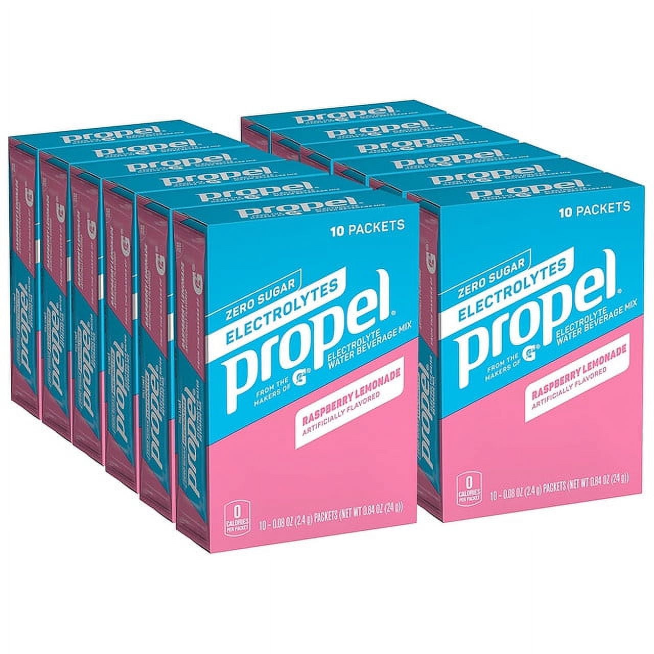 Propel Powder Packets. Raspberry Lemonade With Electrolytes, Vitamins ...