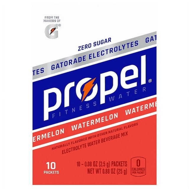 Propel Powder Packets. Watermelon With Electrolytes, Vitamins and No ...