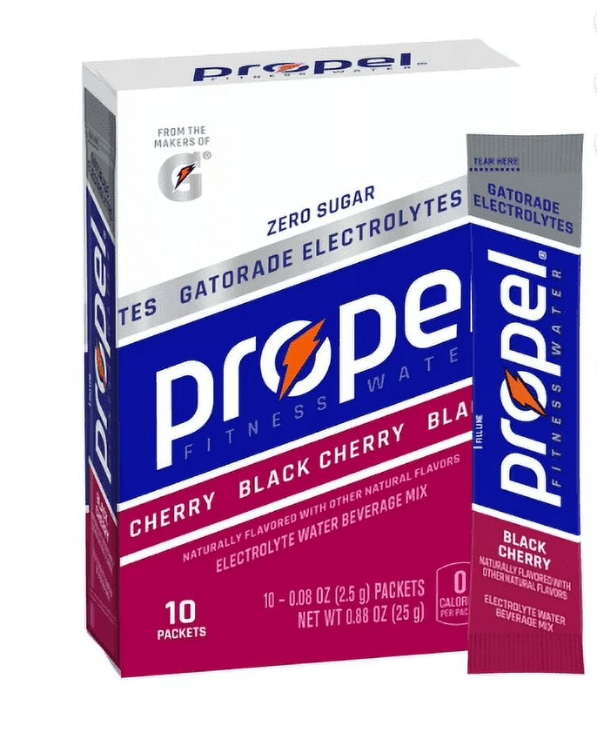 Propel Powder Packets with Electrolytes, and No Sugar, Black Cherry, 0. ...
