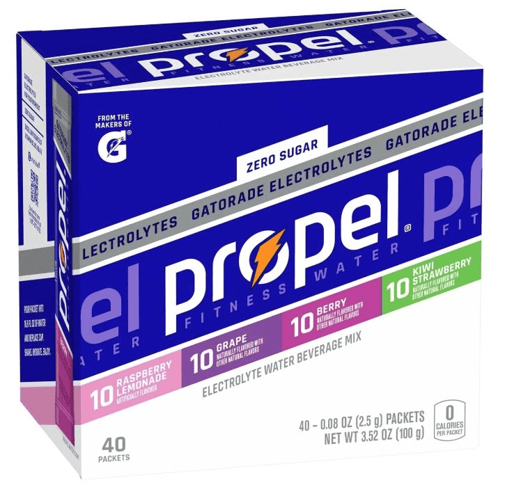 Propel Powder Variety Pack, 0.08 oz Packets, 40 Pack, Zero Sugar ...