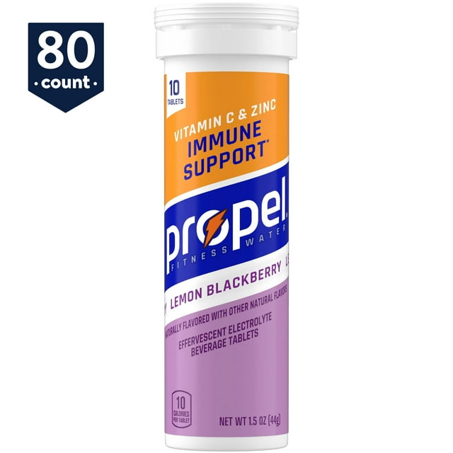 Propel Tablets Immune Support Sports Drink Mix, Lemon Blackberry, 80 ...