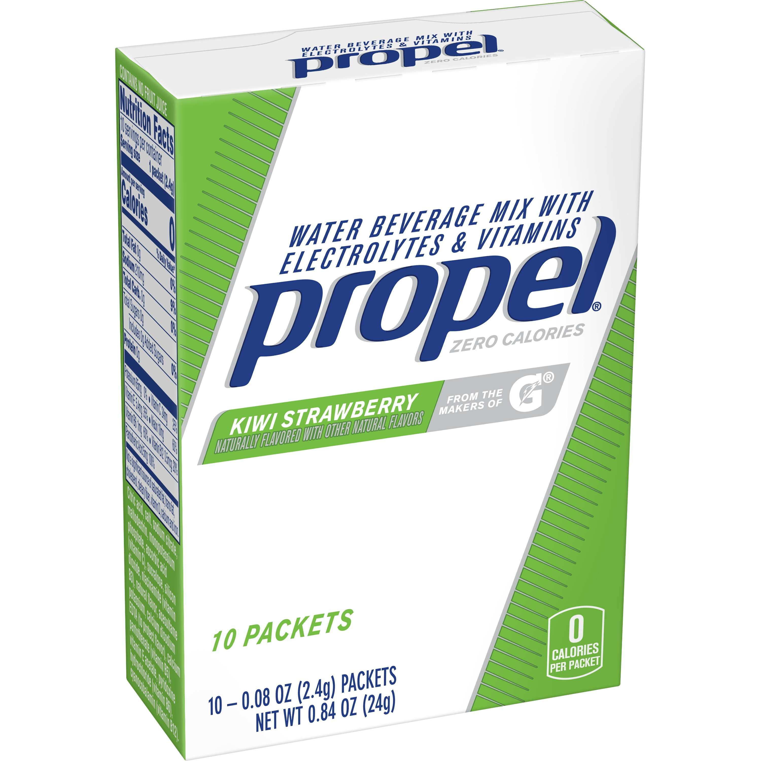 Propel Water Beverage Mix with Electrolytes & Vitamins, Kiwi Strawberry ...