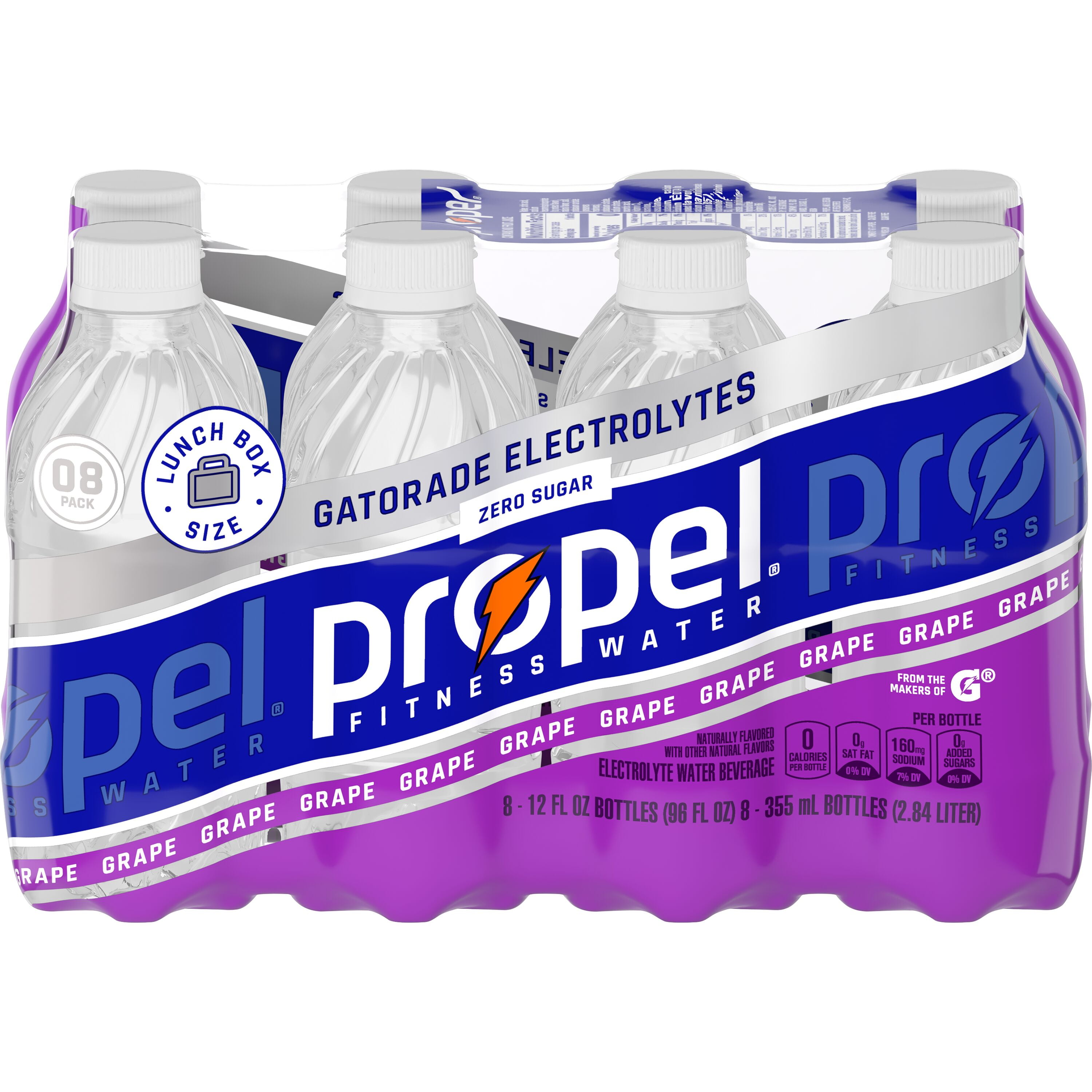 Propel Electrolyte Enhanced Water Sports Drink, Grape Flavored, Zero Calorie & Zero Sugar ...