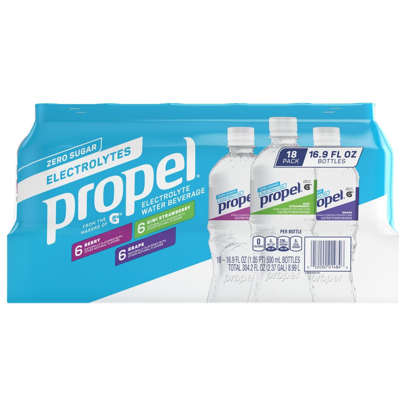 2X - Propel Electrolyte Water Variety Pack 16.9 oz Bottles 18 ct ...