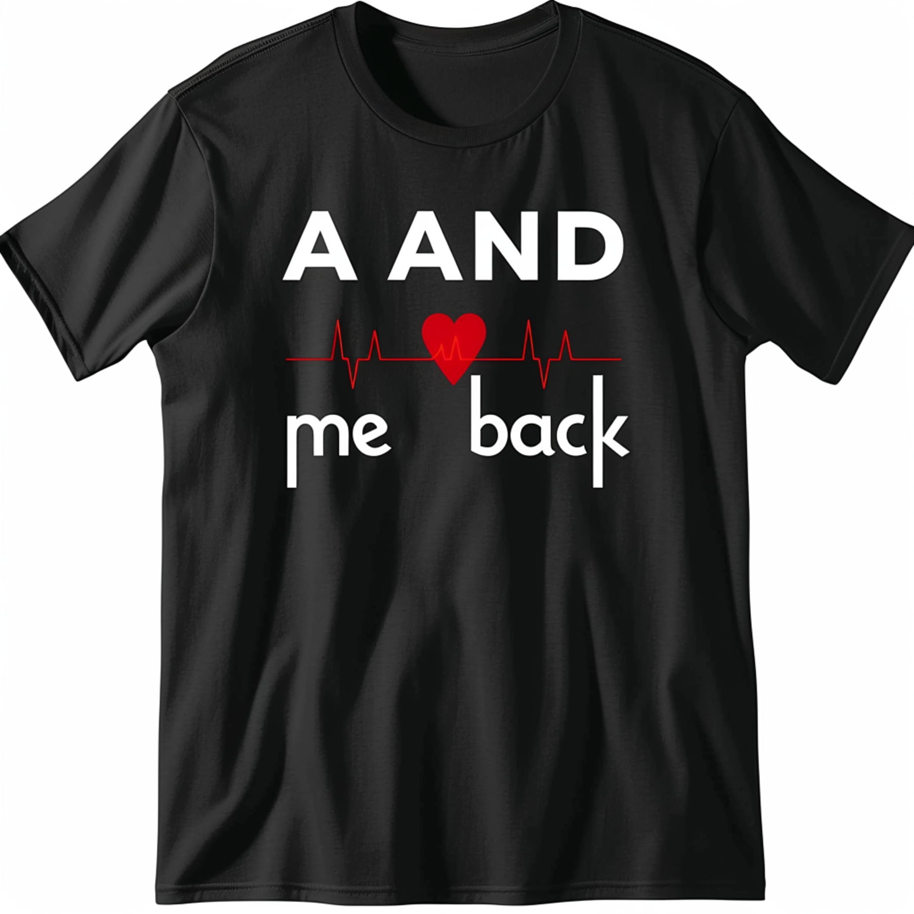Propelled Me Back ECG Heart Graphic Black T Shirt Vector Print ...
