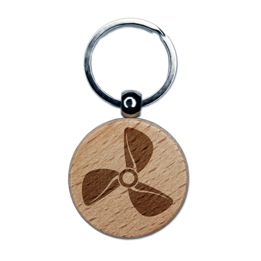 Propeller Boat Plane Aviation Pilot Fan Wing Blade Round Keychain Charm ...