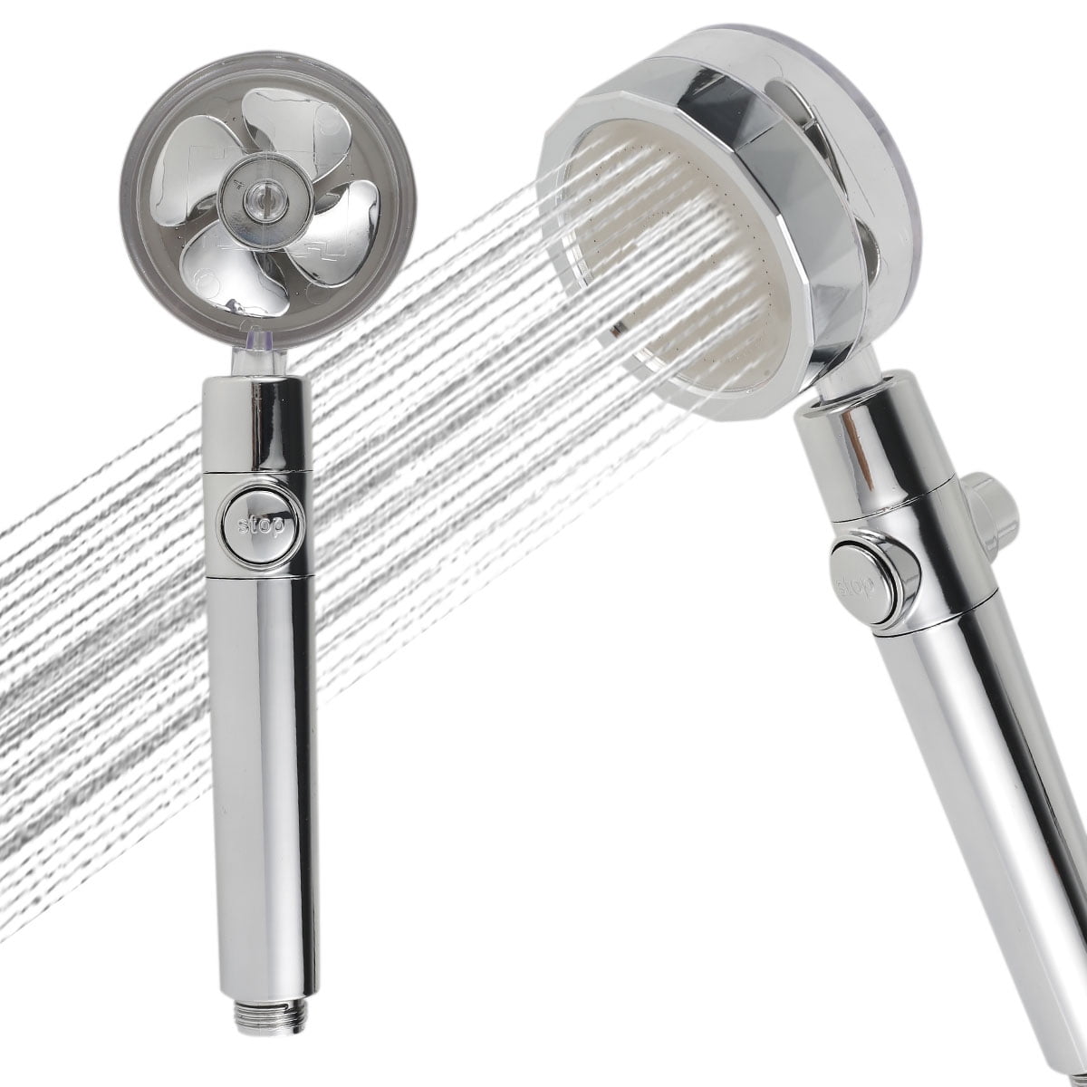 Propeller Driven Shower Head Turbo Fan Bath Shower Head High Pressure