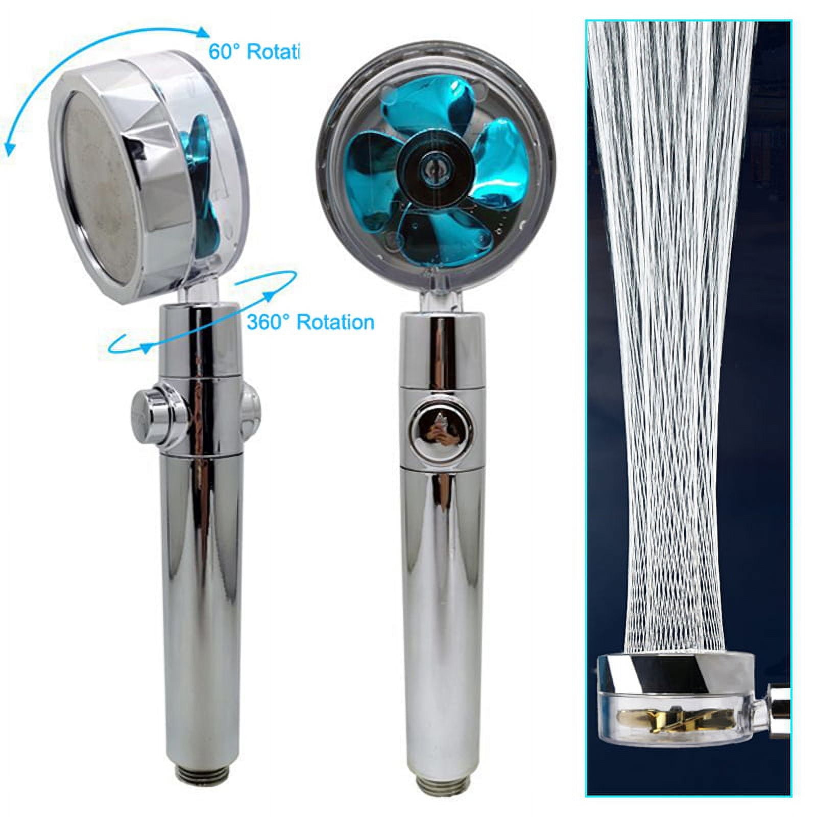 Propeller Driven Shower Head With Stop Button And Cotton Filter ...