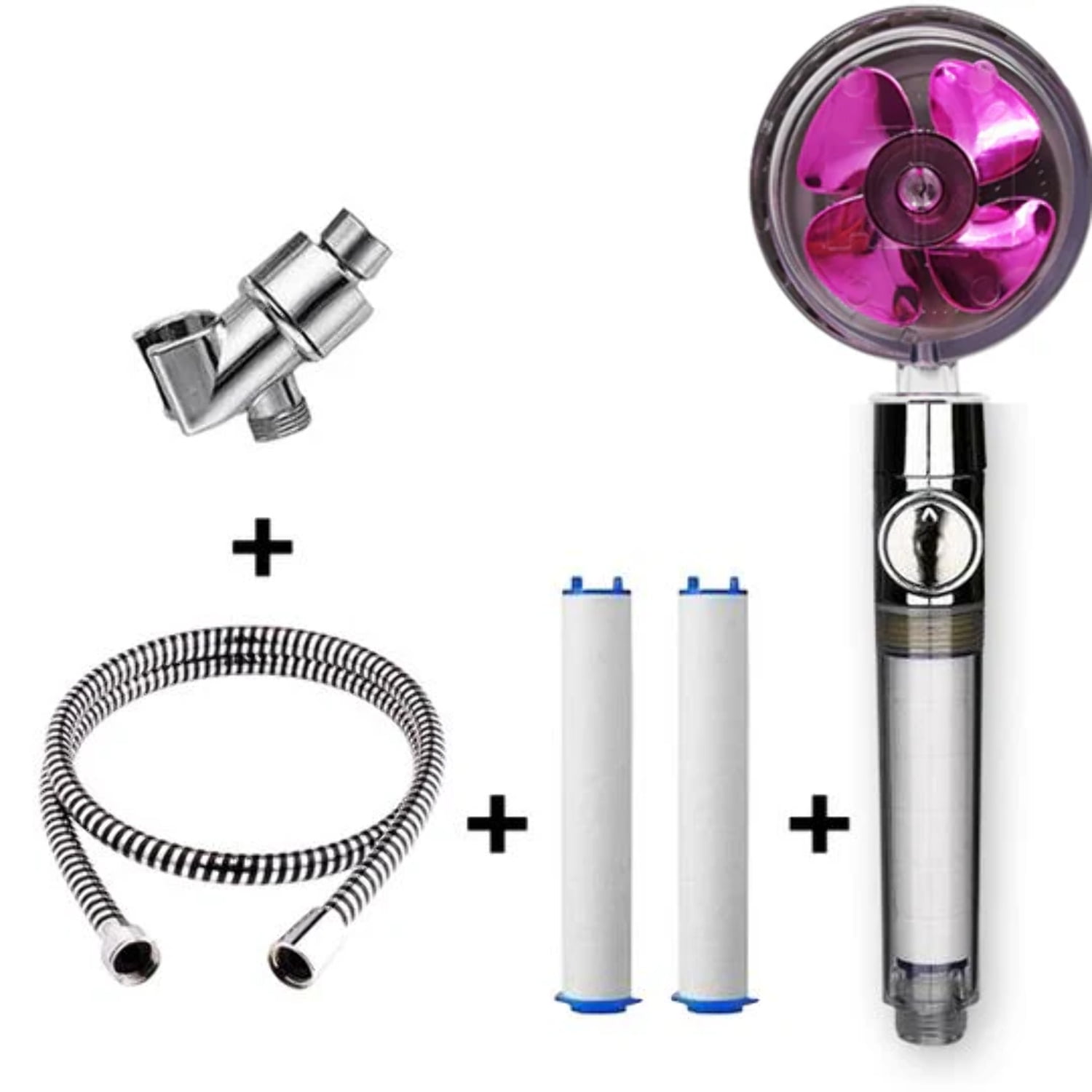 Propeller Driven Shower Head With Stop Button And Cotton Filter ...