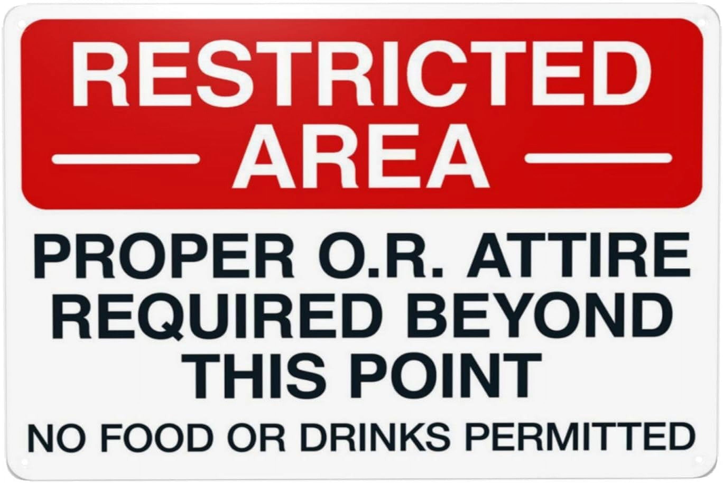 Proper Attire Required Metal Warning Sign, Business Security Tin Signs ...