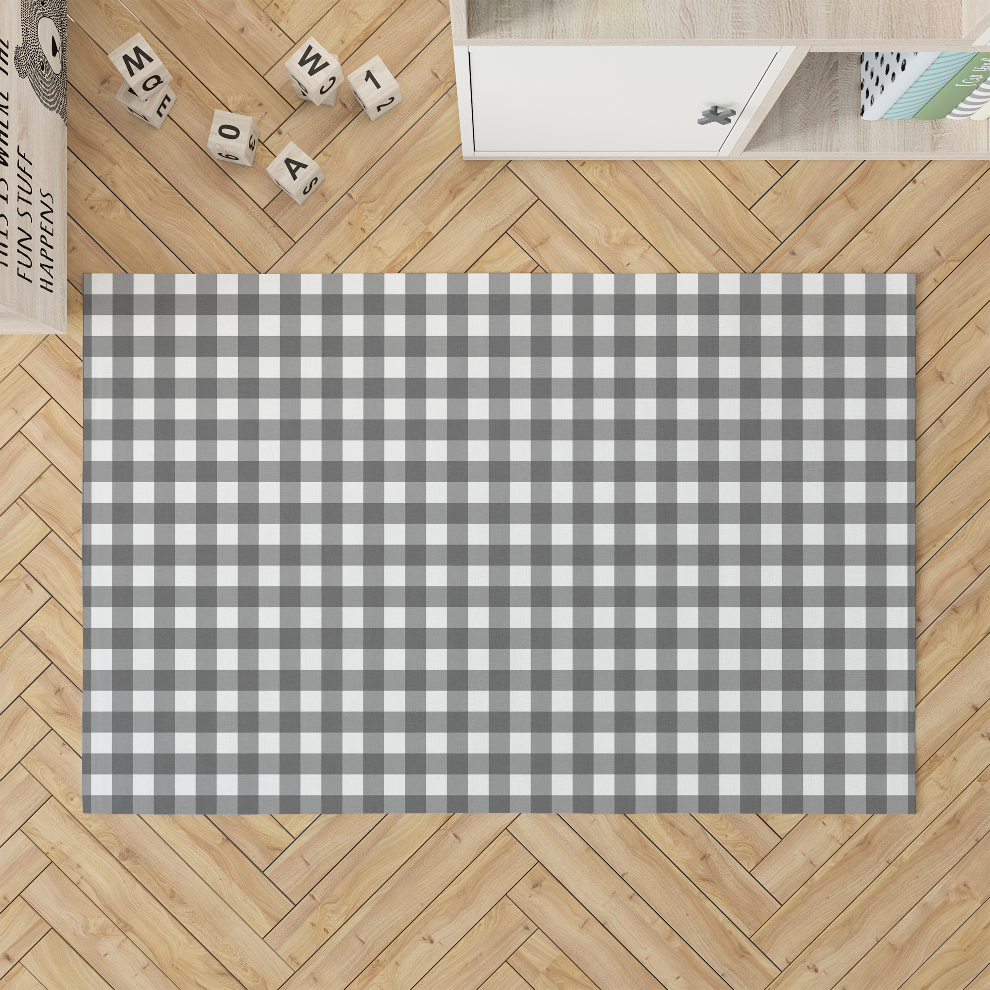 Proper Gingham Charcoal Kids Play Mat - Walmart.com