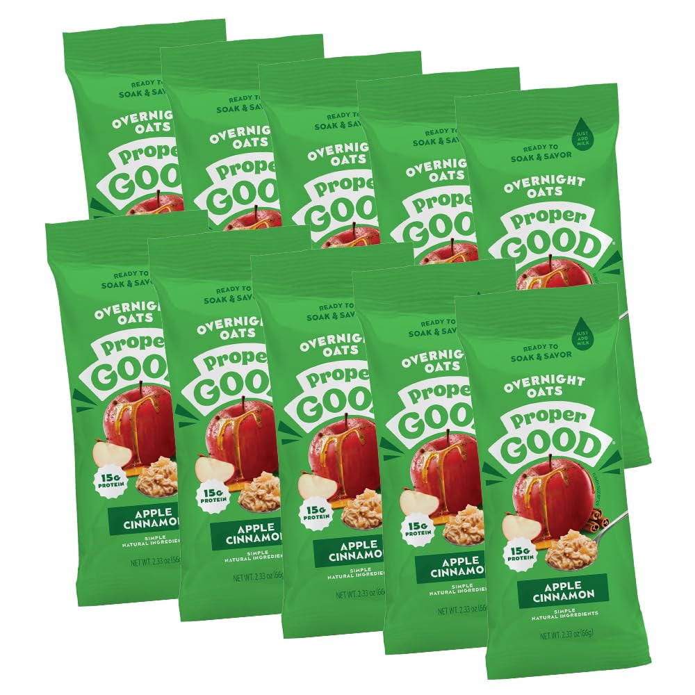 Proper Good Apple Cinnamon OIF8 Overnight Oats - Delicious Healthy with ...