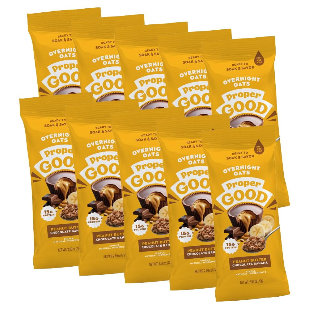 Proper Good PB Chocolate IFF17 Banana Overnight Oats - Nutritious ...