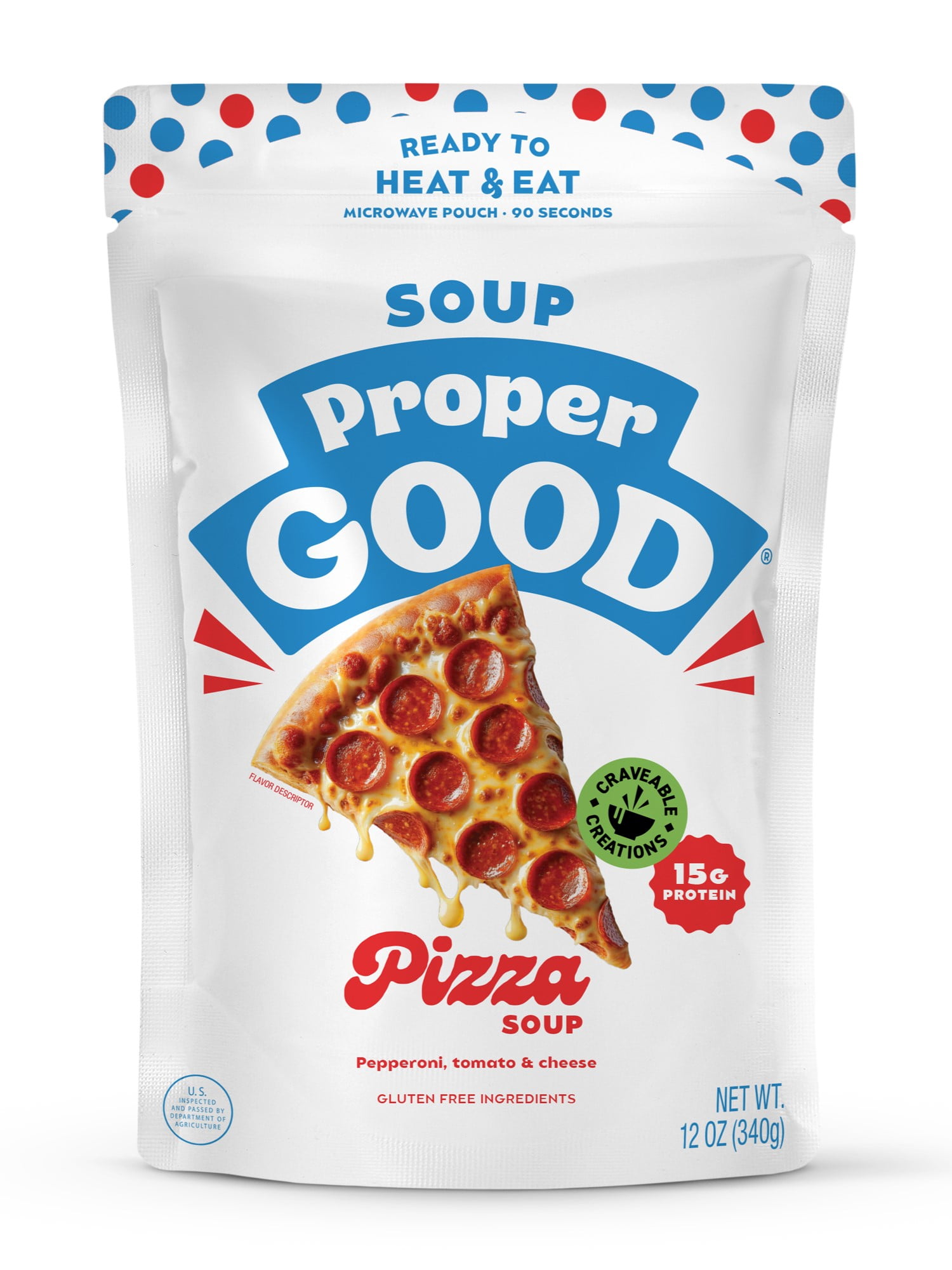 Proper Good Pepperoni Pizza Soup, Ready to Serve Meal, Shelf-Stable, 12 ...