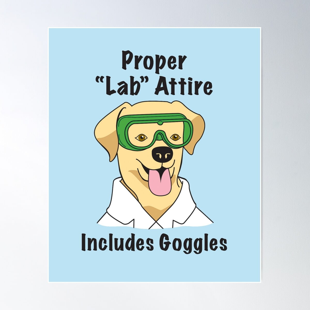 Proper Lab Attire| Funny Lab Technician Gift Poster Wall Art, Modern ...
