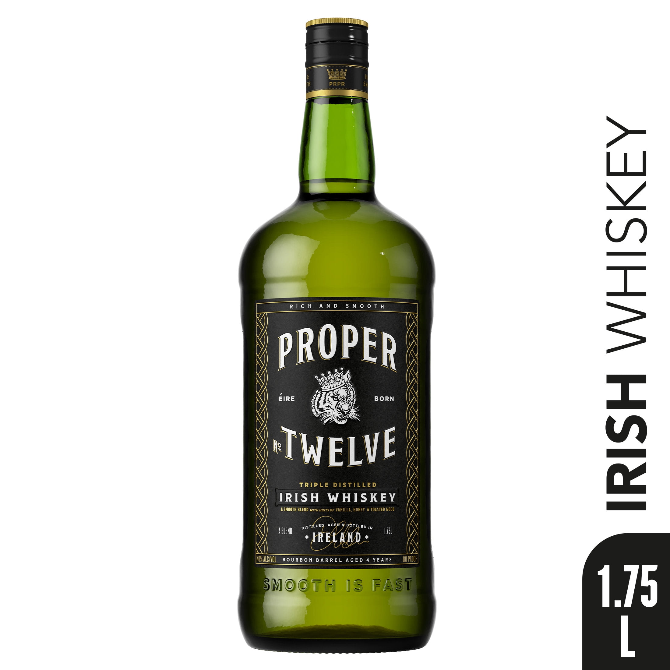 Proper No. Twelve Irish Whiskey, 40% ABV, 80 Proof, 1 Count, 1.75 L ...