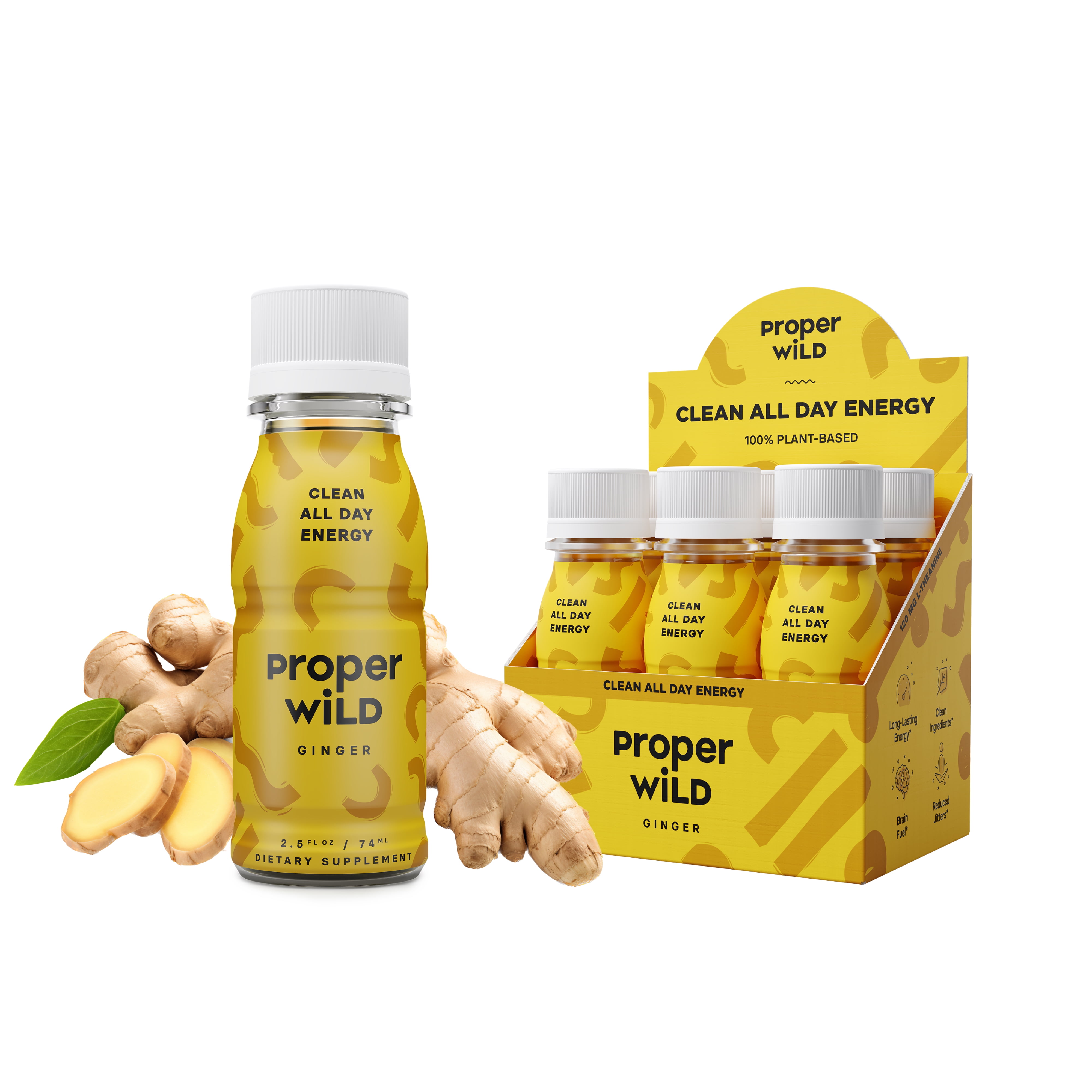Proper Wild Organic Power Shots, Natural Clean All Day Energy, Ginger ...