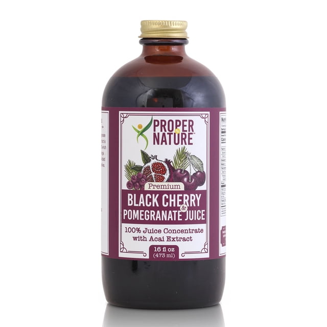 Proper by Nature Black Cherry & Pomegranate Juice 100% Concentrate w ...