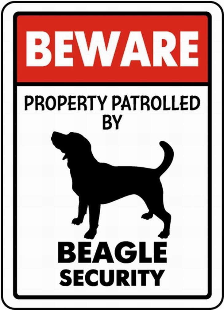 Property Patrolled by Beagle Security Tin Metal 12x16 Outdoor Decor ...