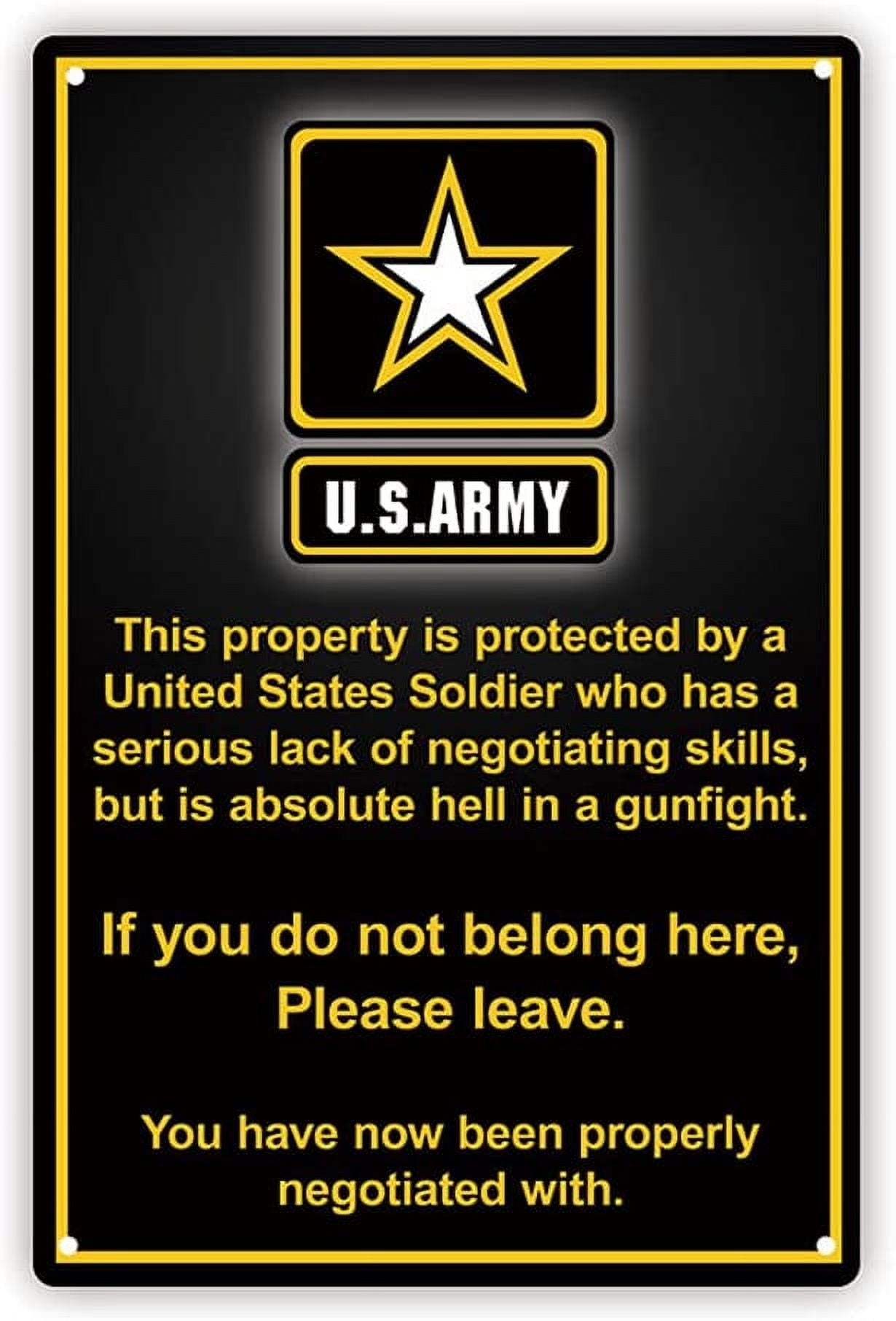 Property Protected By US Marine/army/navy/airforce/veteran, Funny No ...