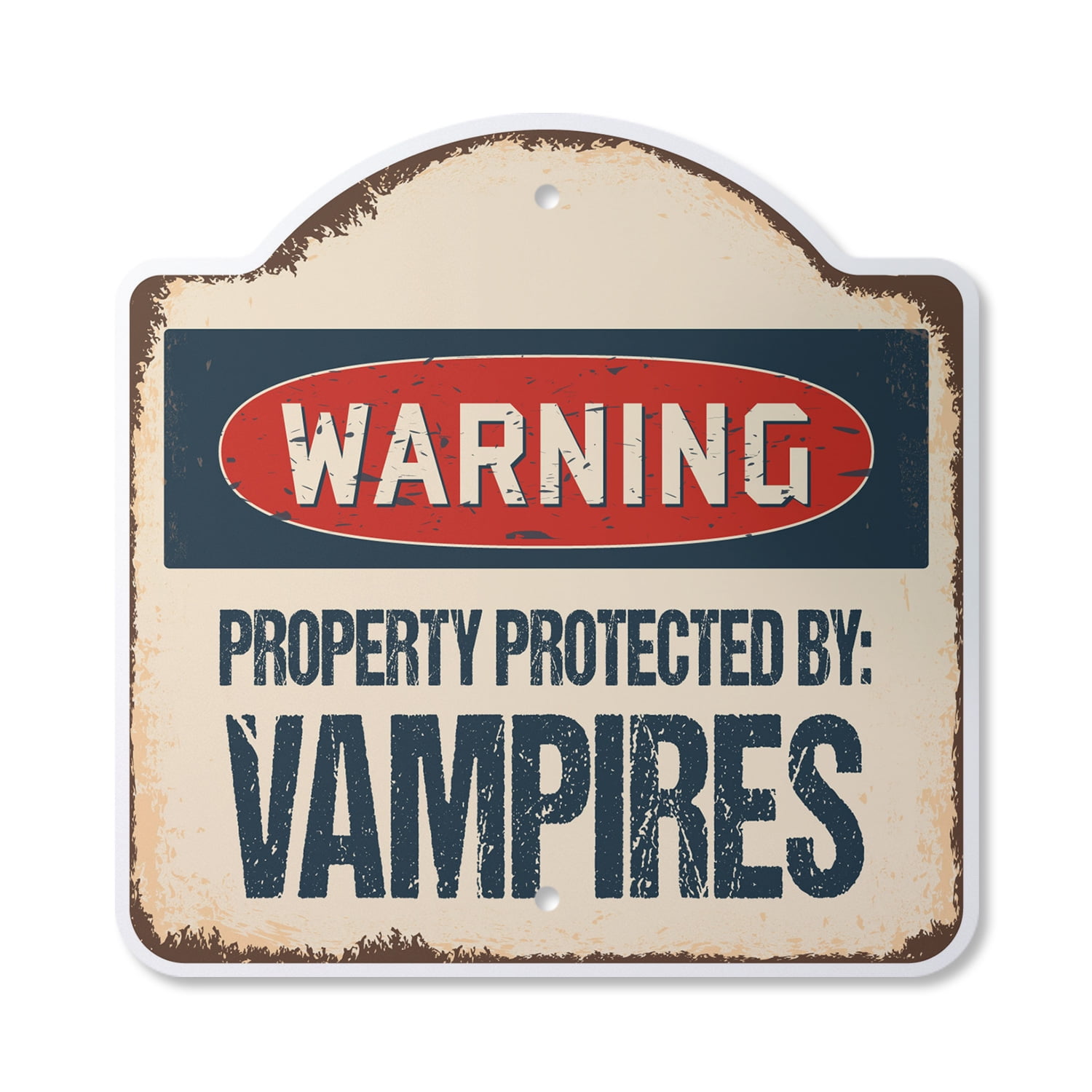 Property Protected By Vampires 14" X 14" Sign | Indoor/Outdoor Plastic ...