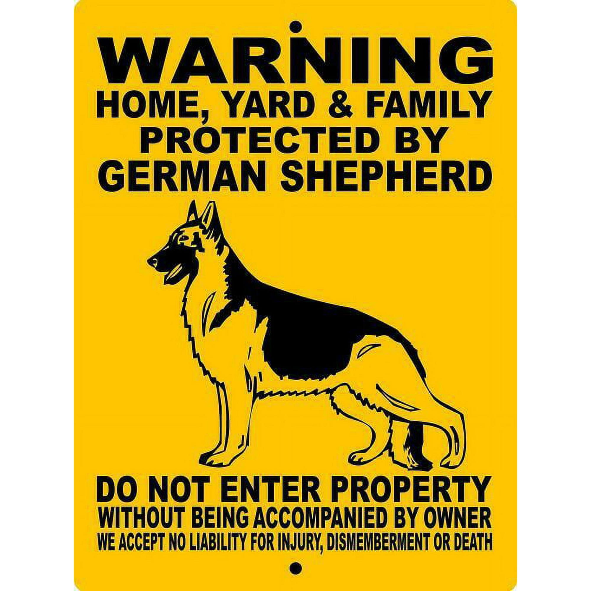 German Shepherd Guard Dog Sign