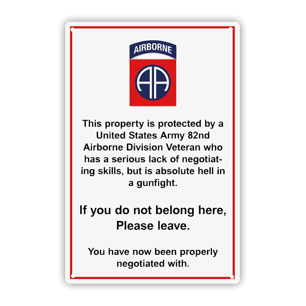 Property Protected by US Marine/army/navy/airforce/veteran, Funny No ...