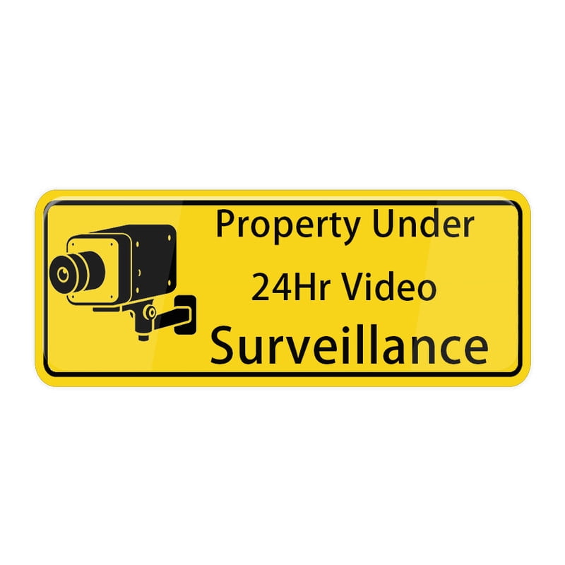 Property Under 24Hr Video Surveillance Sign, Main Official Self ...