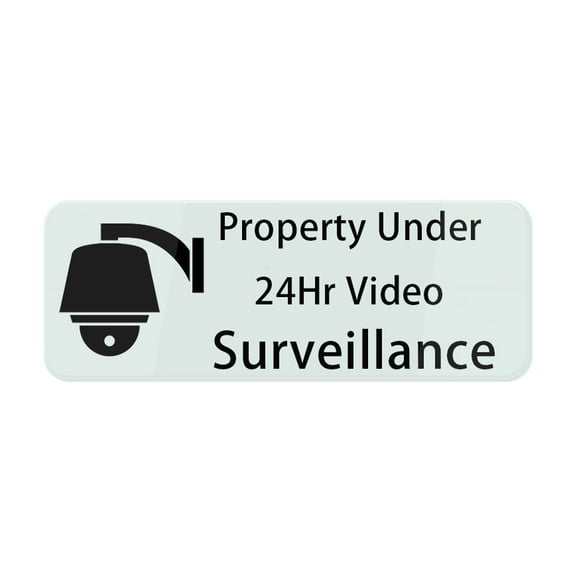 Property Under 24Hr Video Surveillance Sign, Video Surveillance Sign ...