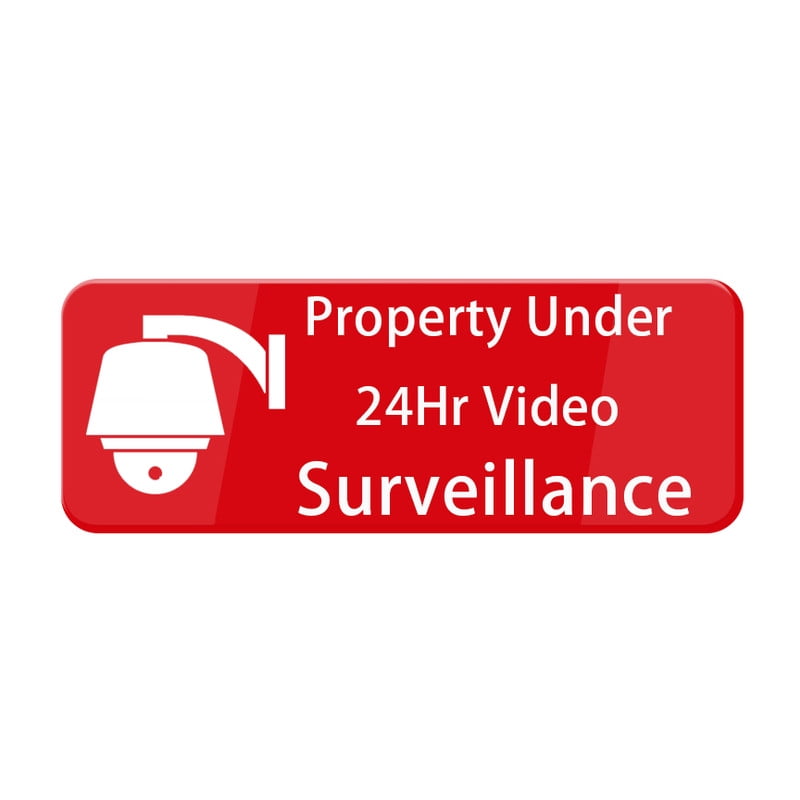 Property Under 24Hr Video Surveillance Sign, Video Surveillance Sign ...