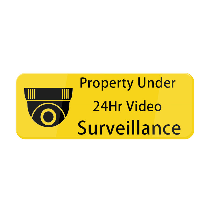 Property Under 24Hr Video Surveillance Sign, Video Surveillance Sign ...