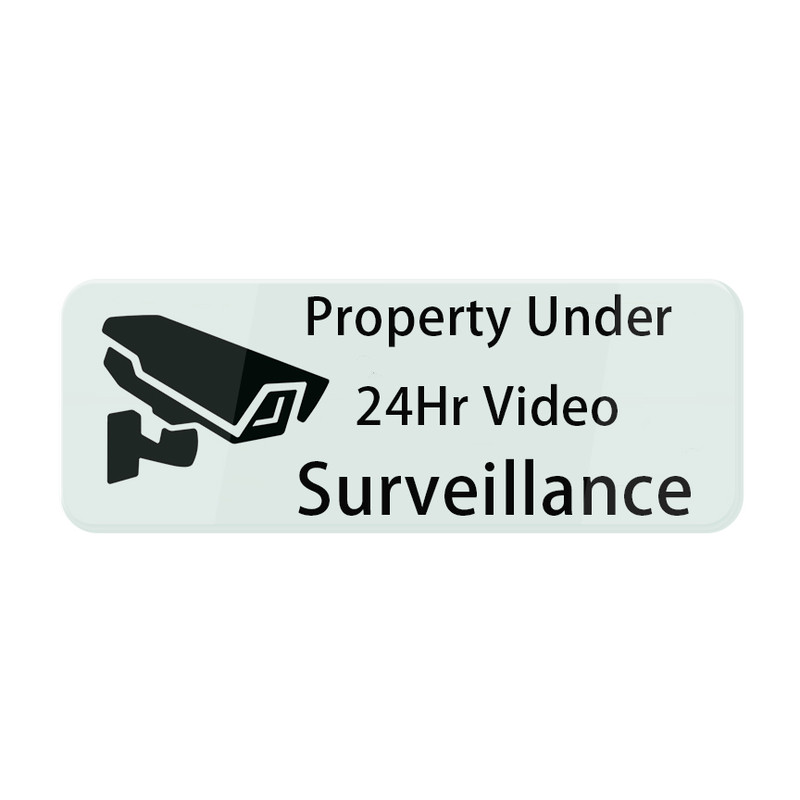 Property Under 24Hr Video Surveillance Wall/Door Sign，9x3 Inch, Acrylic ...