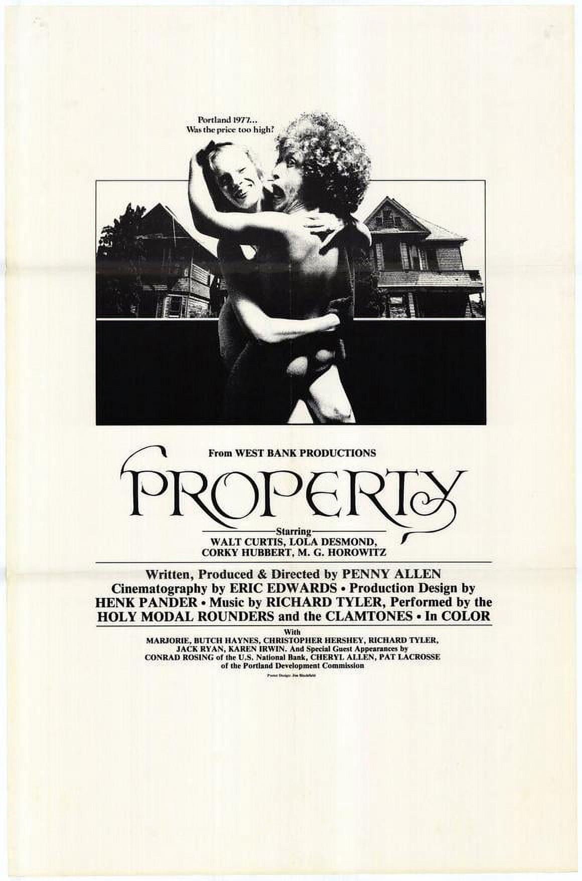 Property - movie POSTER (Style A) (27" x 40") (1978) - Walmart.com