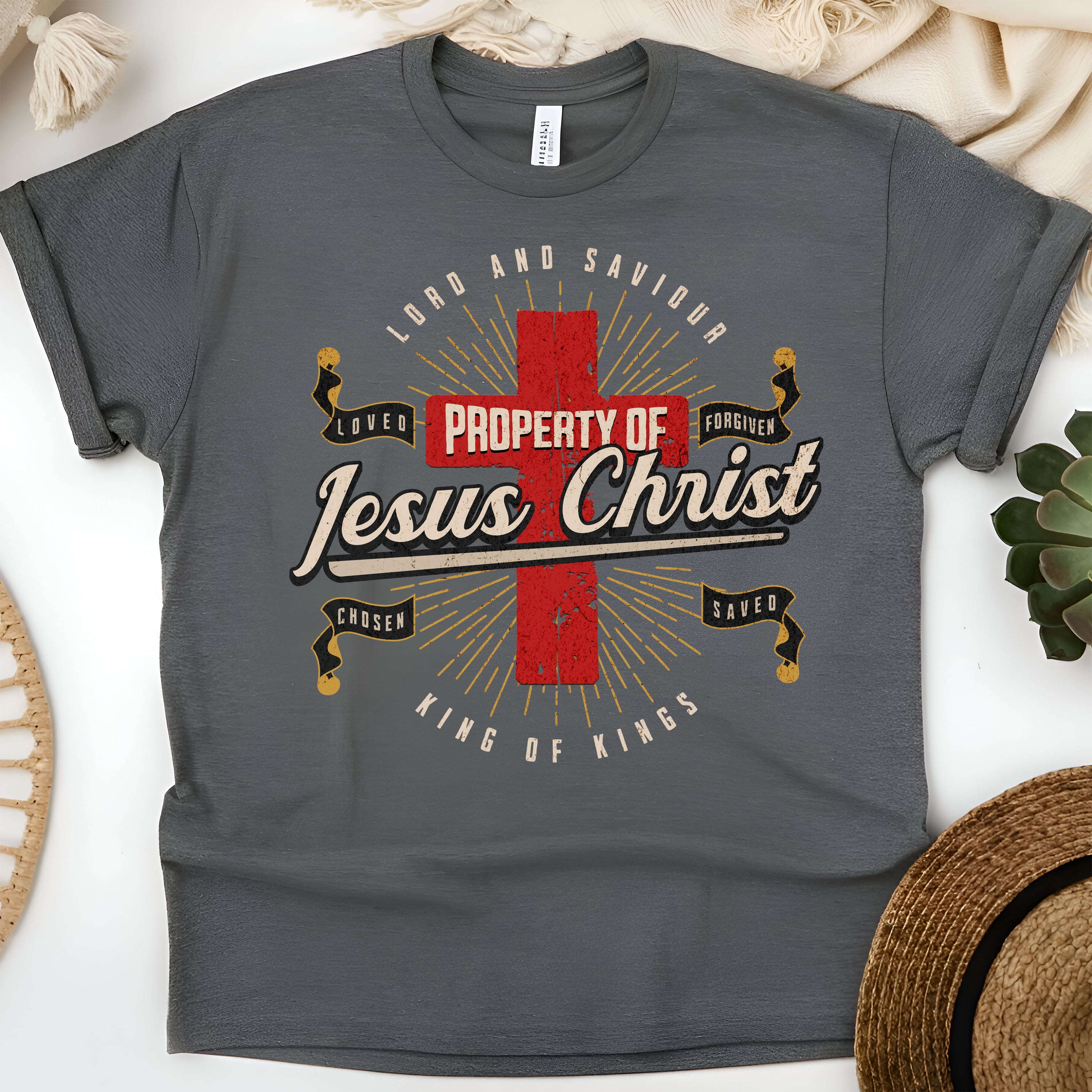 Property of Jesus Christ T-Shirt – Christian Cross King of Kings ...