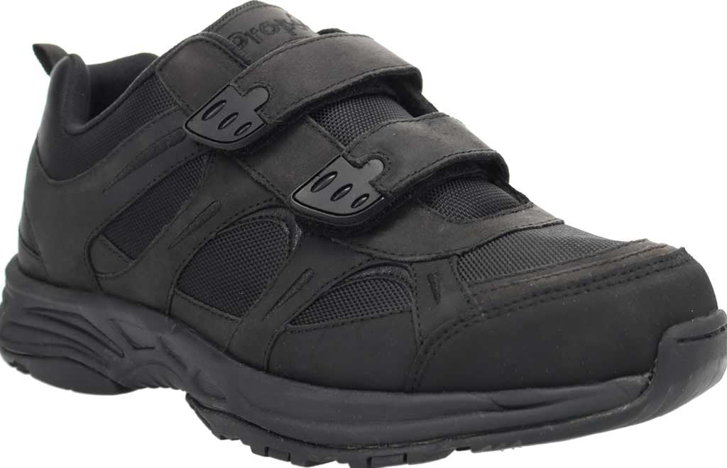 Men's Propet Connelly Strap Sneaker All Black Suede/Cordura - Walmart.com