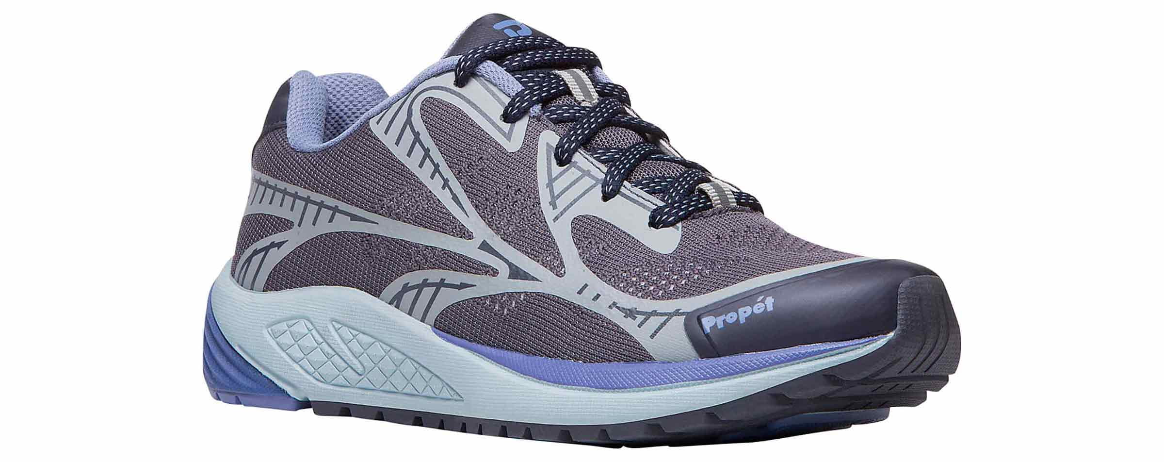 Propet Women's Propet One LT Walking Sneakers Purple Mesh EVA Rubber 7 ...