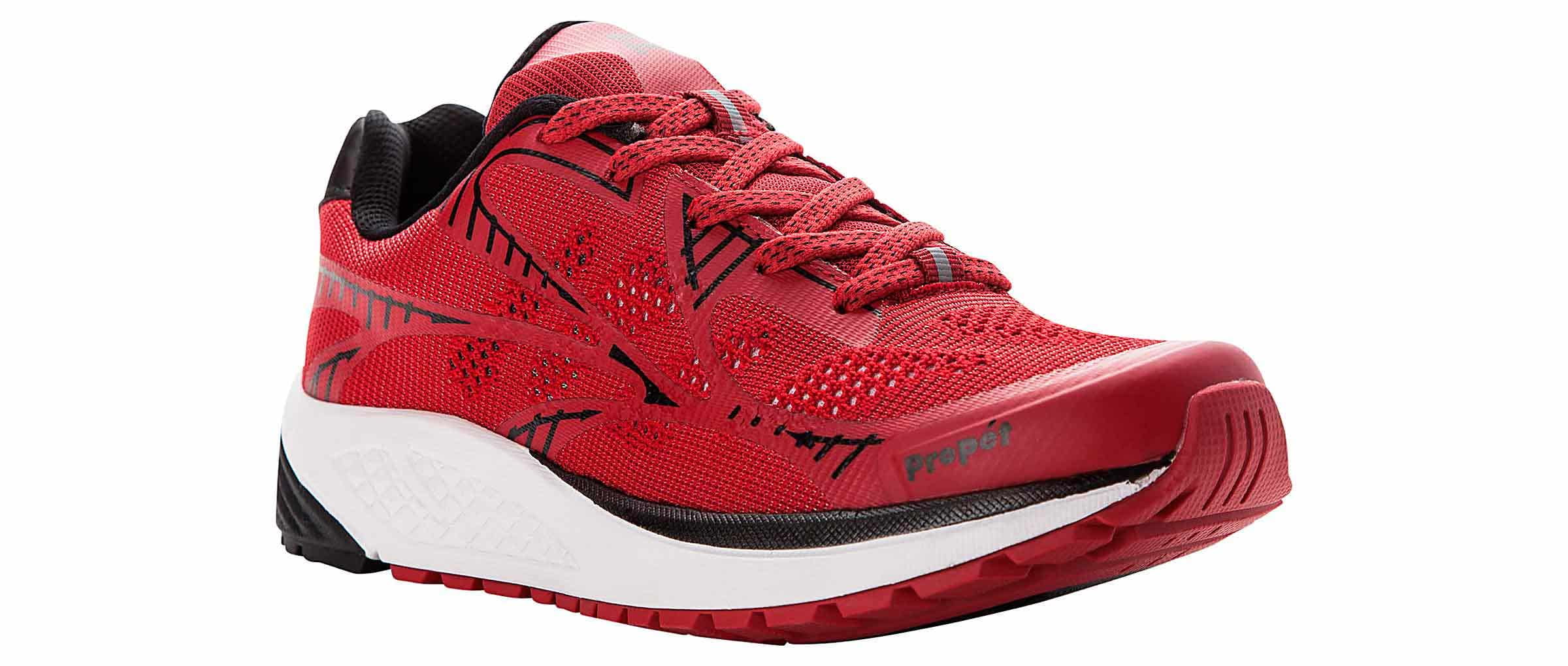 Propet One LT WAA022M Women's Athletic Shoe: 6 X-Wide (2E) Red Lace Up ...
